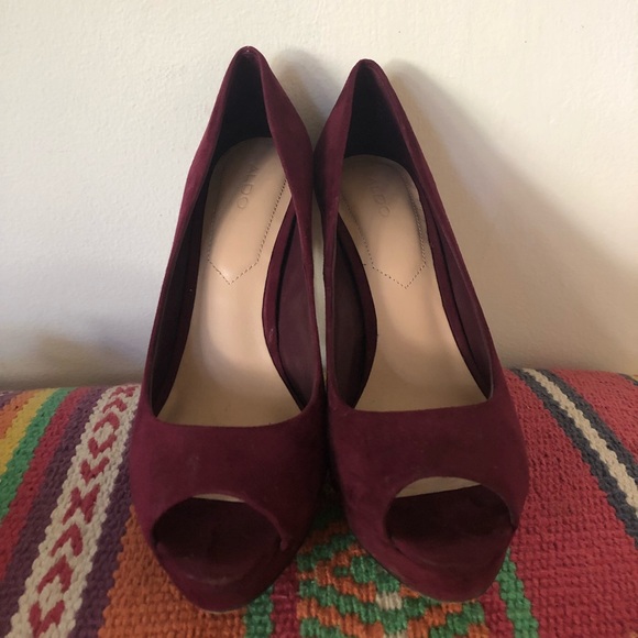 Aldo | Shoes | Burgundy Red Shoes | Poshmark